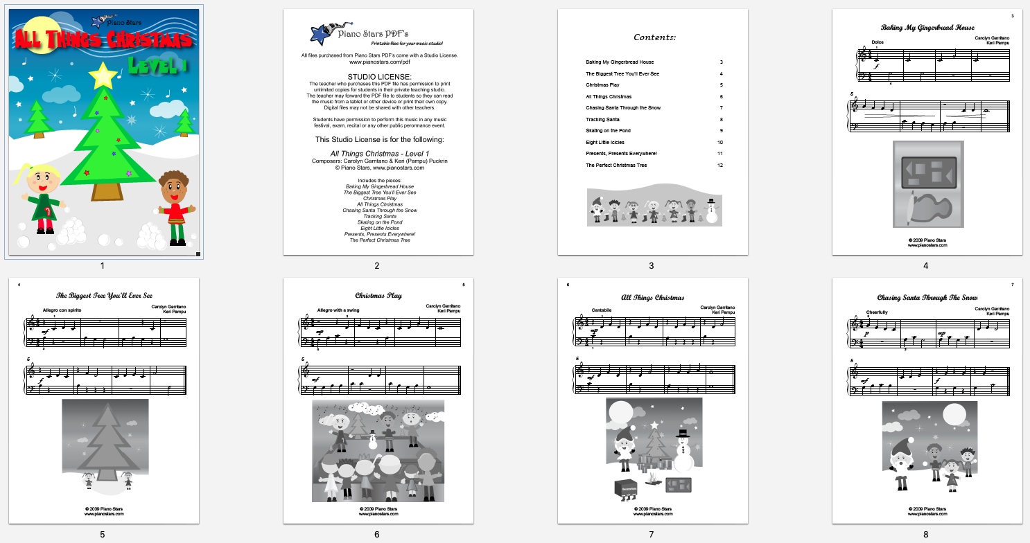 All Things Christmas – Level 1 - Piano Stars PDF's
