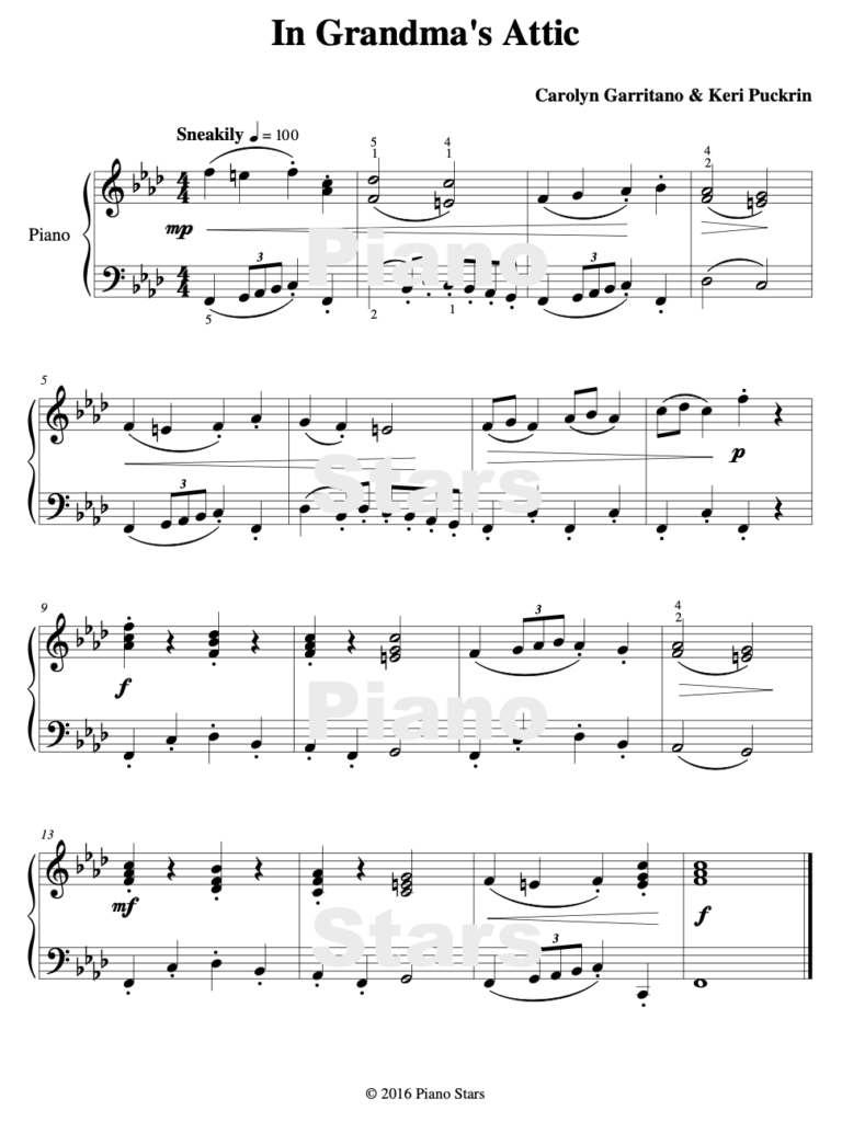 In Grandma’s Attic - Piano Stars PDF's